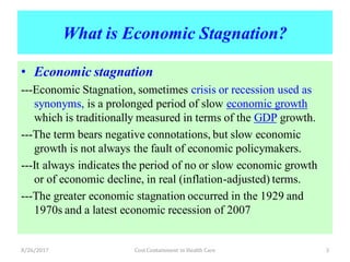 Typical Cost Containment Policies during Economic Stagnation | PDF
