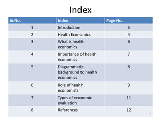 Health economics introduction | PPTX