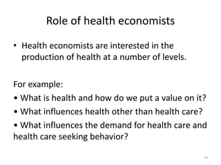 Health economics introduction | PPT