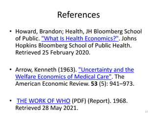 Health economics introduction | PPT