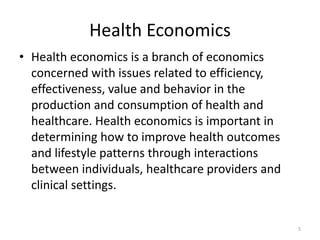 Health economics introduction | PPT