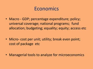 Health economics what is it | PPTX