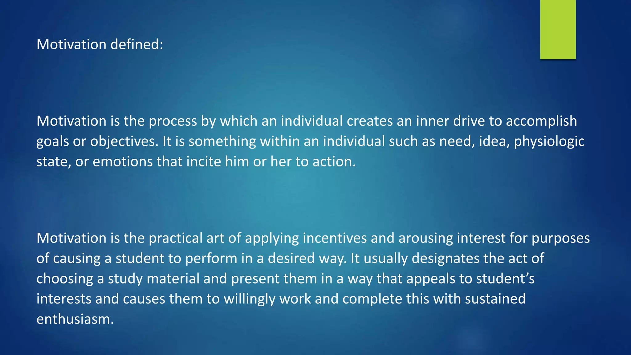 Health Education: Motivation and Learning | PPTX