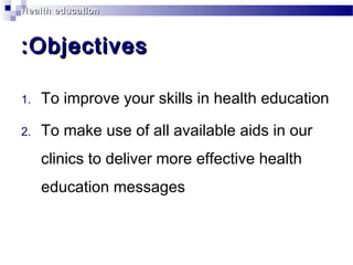 Health education | PPT
