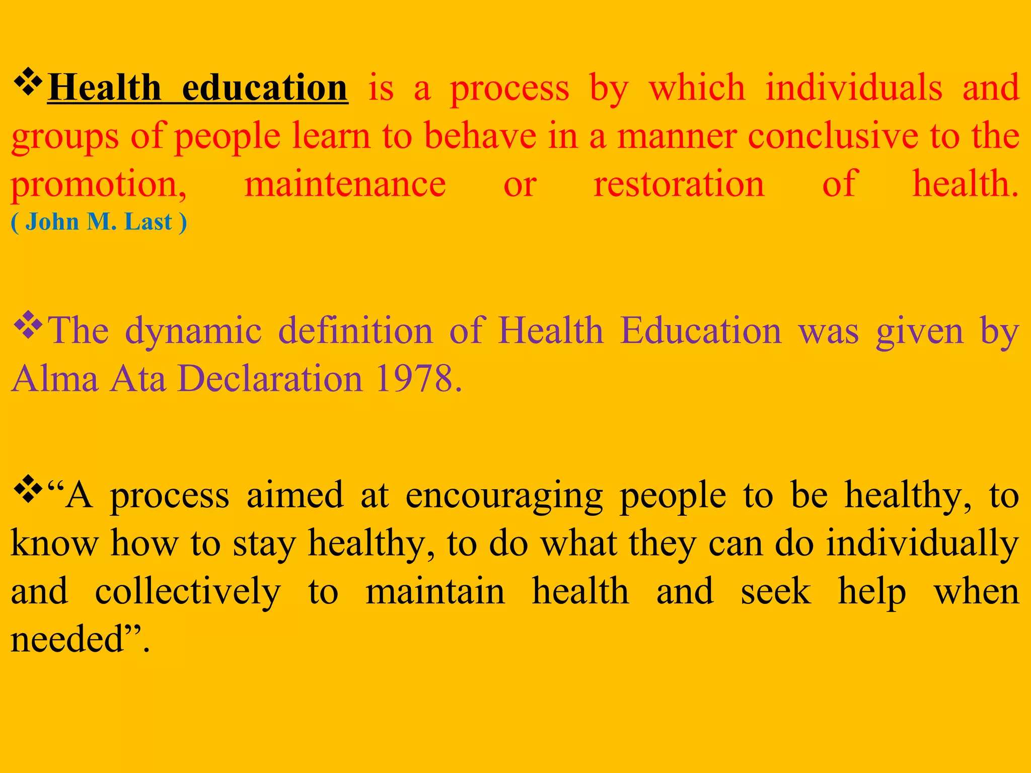 Health education, information and communication | PPT