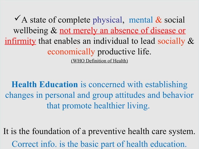 Health education, information and communication | PPT | Medical Health