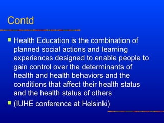 Health education | PPT