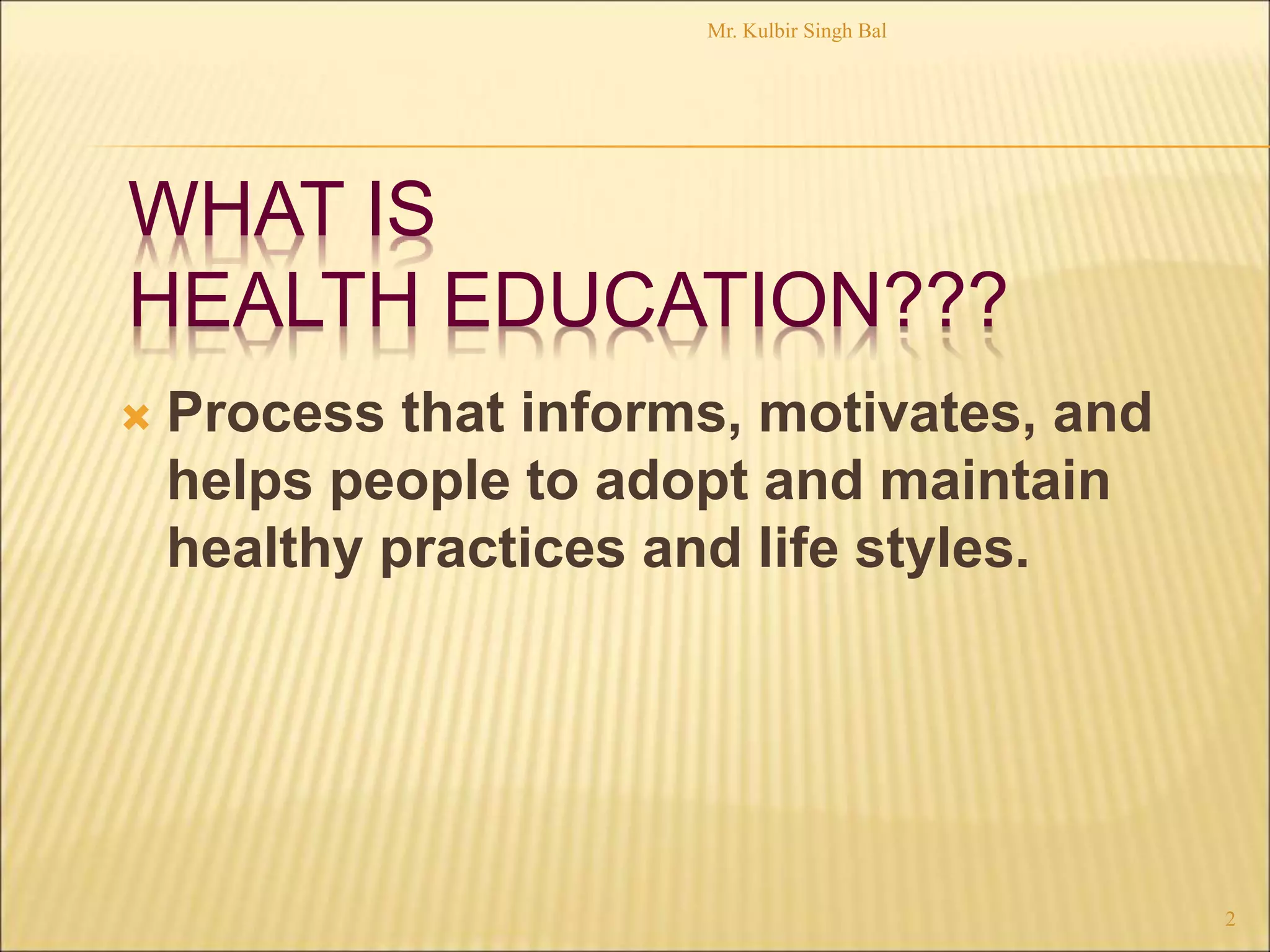 Health education | PPT