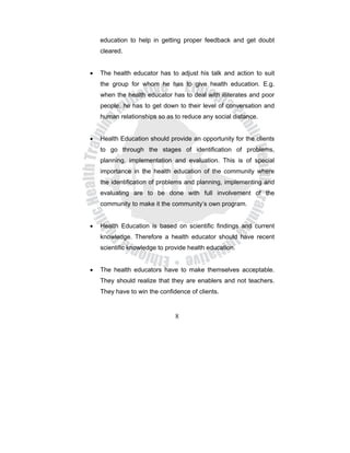 Introduction to Health education | PDF