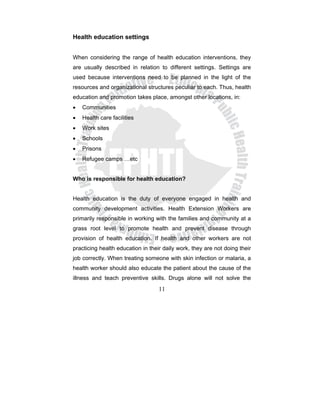 Introduction to Health education | PDF