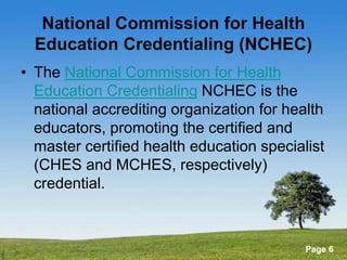 Health Education | PPT