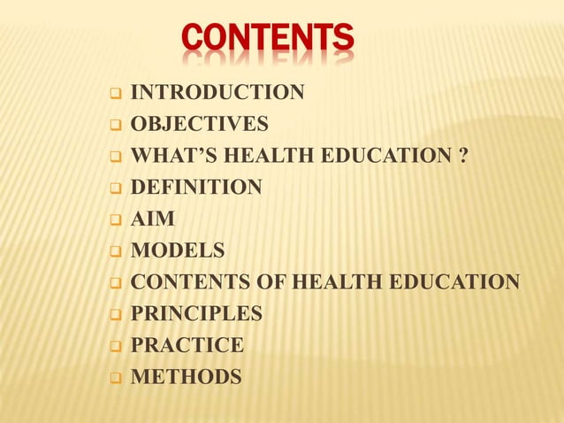 Health education | PPT