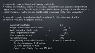 Calorific value and its significance | PPTX