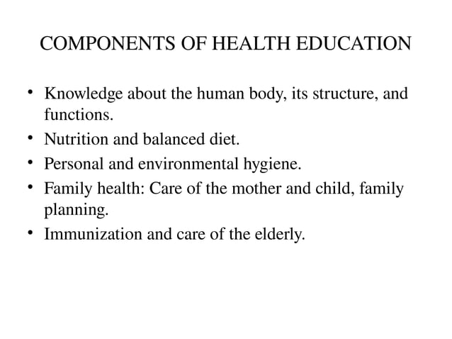 Health Education: Promoting Healthy Habits in the Community | PPTX