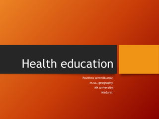 Health education | PPTX