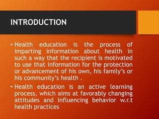Health education | PPTX