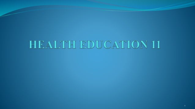 HEALTH EDUCATION Planning, Implementation And Evaluation Of Health ...