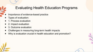 Health Education and Health Promotion_ Empowering Individuals and ...