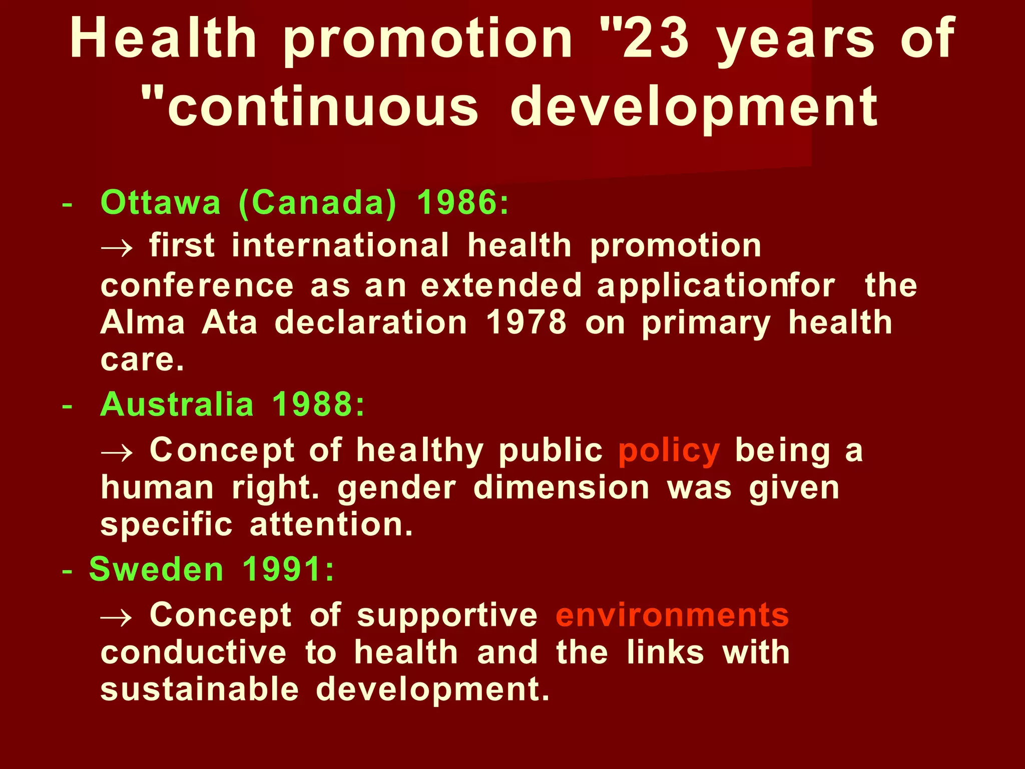 Health education and promotion | PPTX