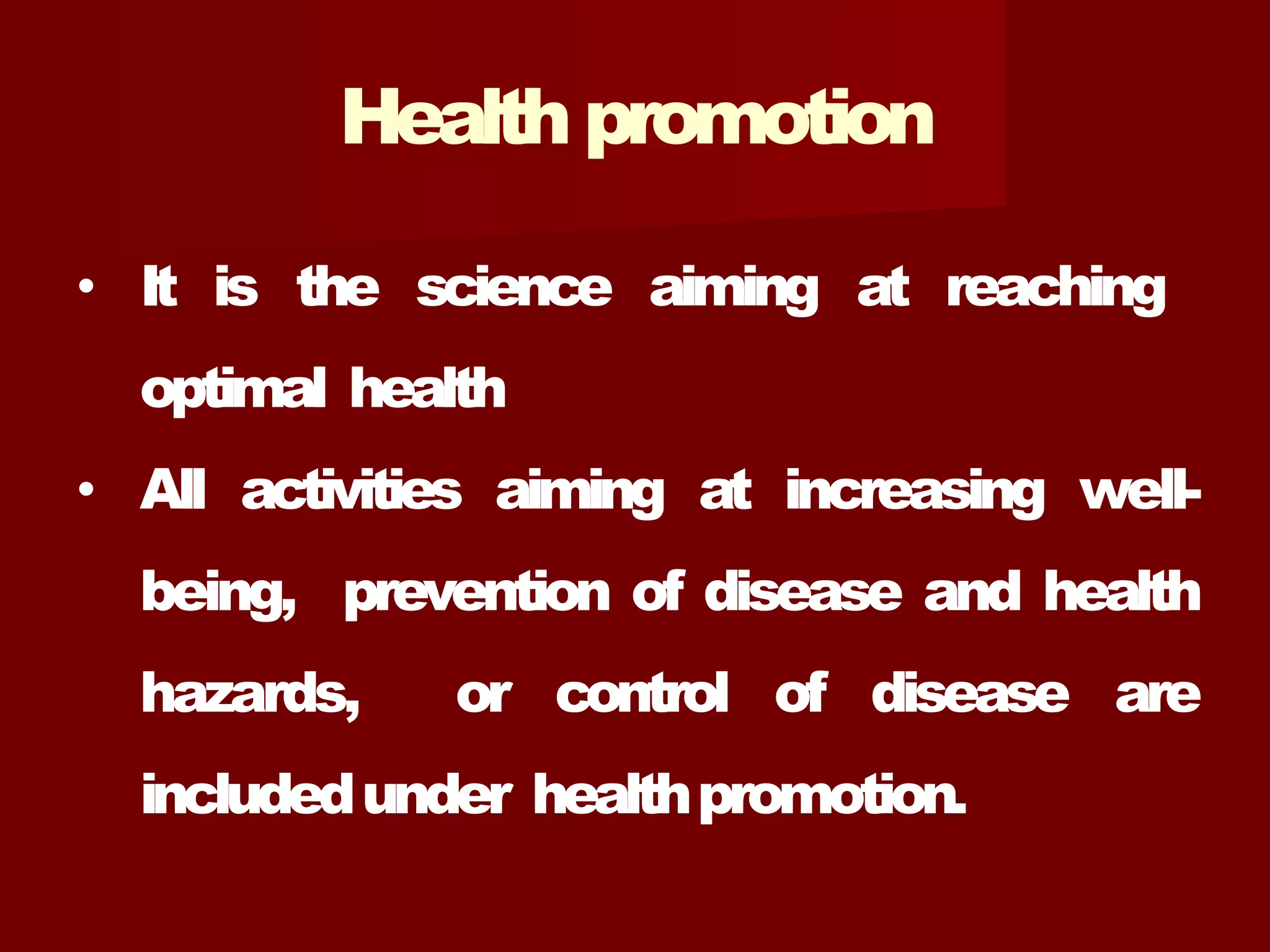 Health education and promotion | PPTX