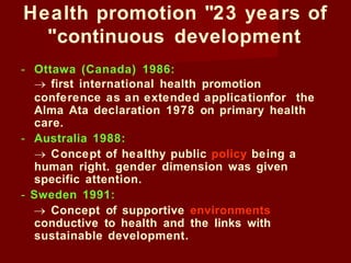 Health education and promotion | PPTX