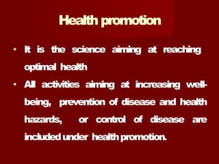 Health education and promotion | PPTX