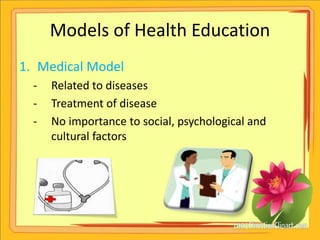 Health education | PPTX | Medical Health