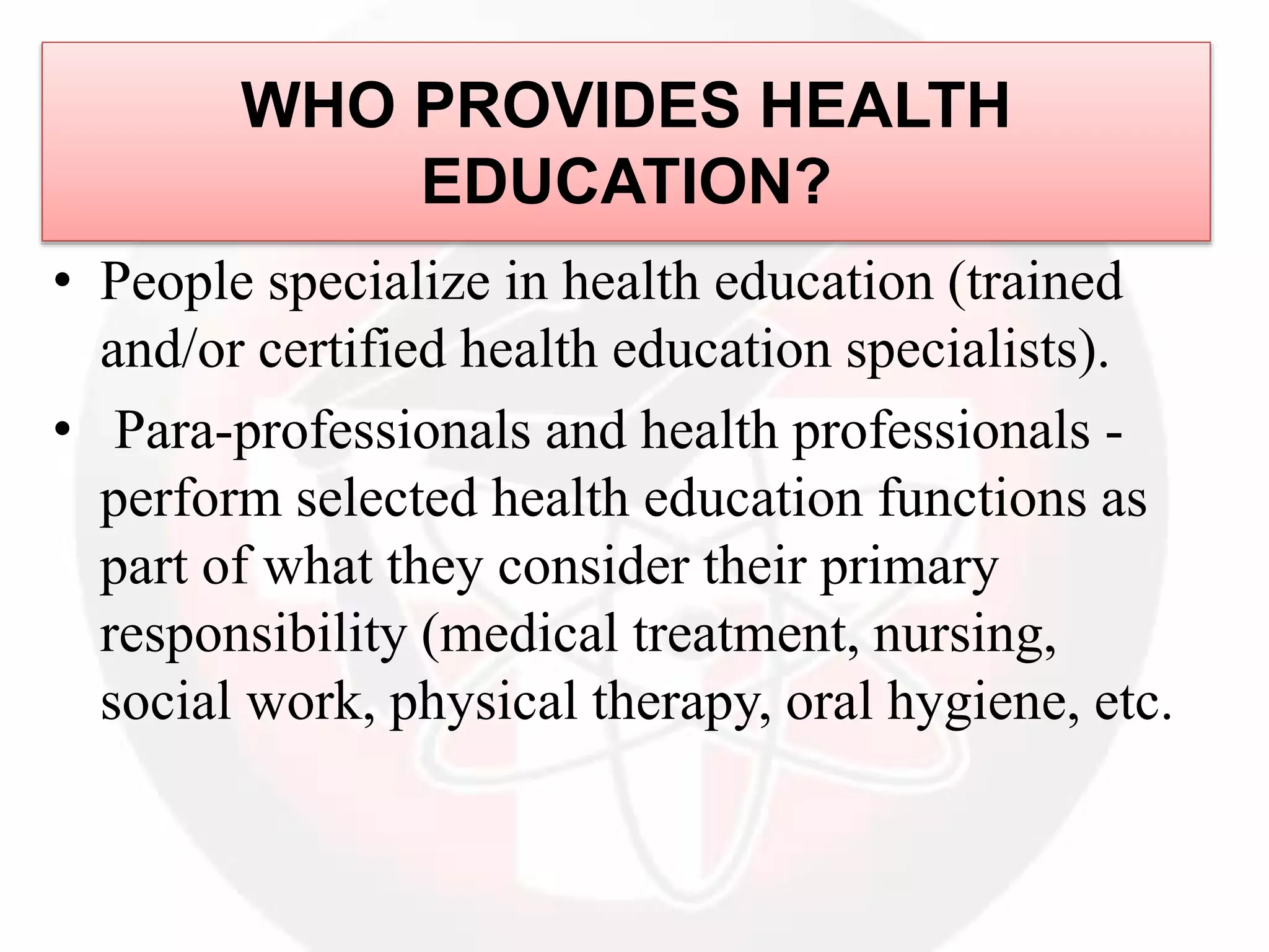 Health education | PPTX