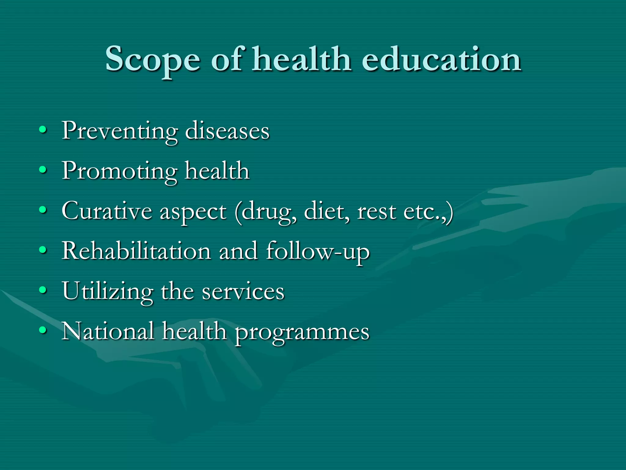 Health education in community health nursing | PPT