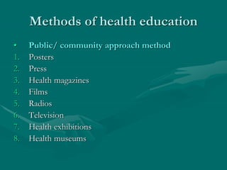 Health education in community health nursing | PPT