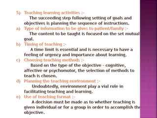 Health education in Nursing lesson plan | PPTX