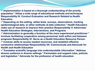 Health education for nursing | PPTX