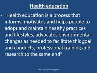 Health education power point | PPSX