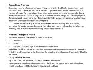 HEALTH EDUCATION Powerpoint PowerPoint ppt | PPTX
