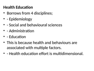 HEALTH EDUCATION Powerpoint PowerPoint ppt | PPTX