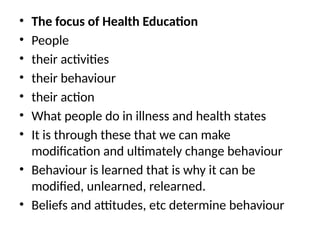 HEALTH EDUCATION Powerpoint PowerPoint ppt | PPT