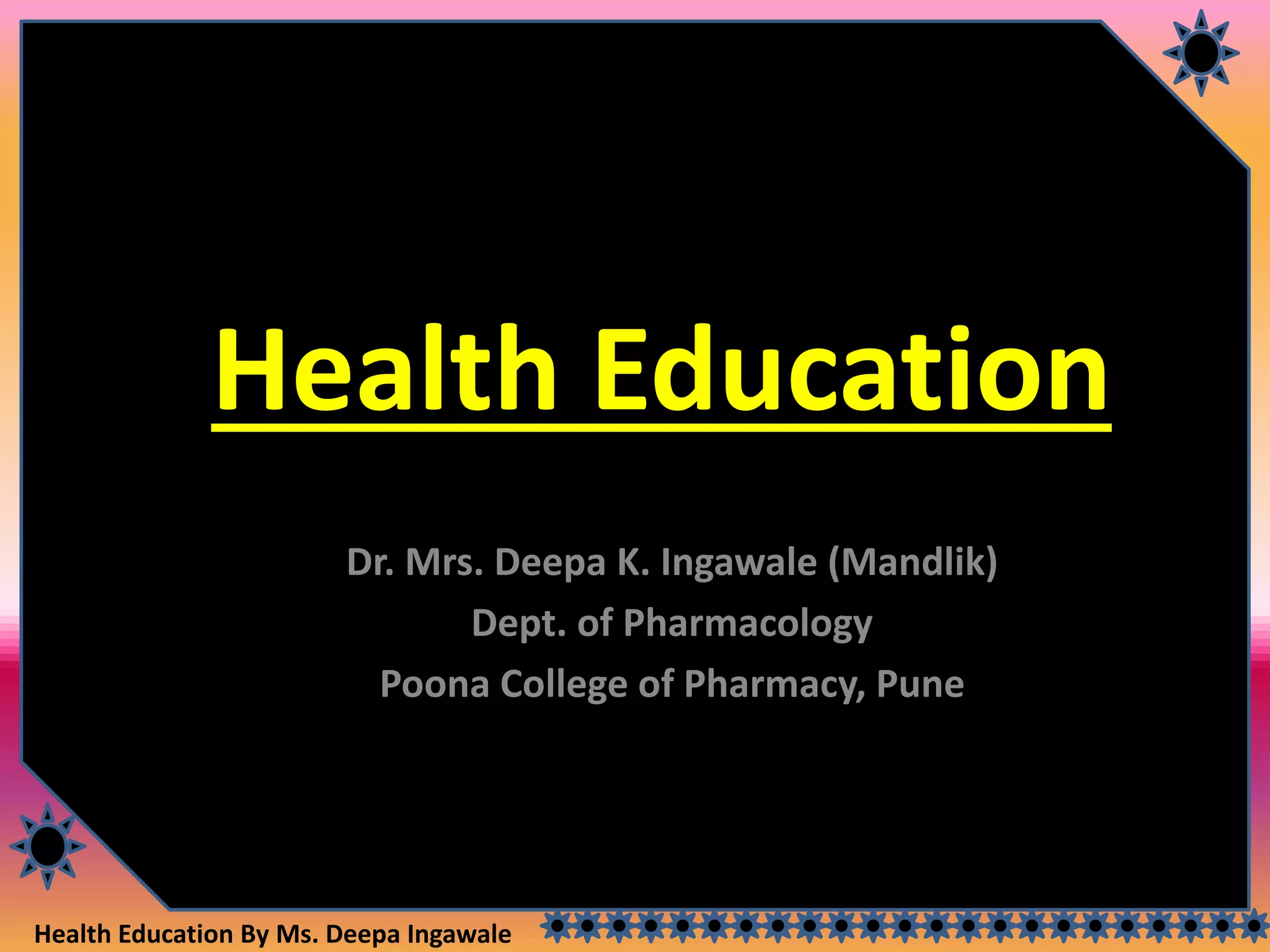 Health education ppt | PPTX