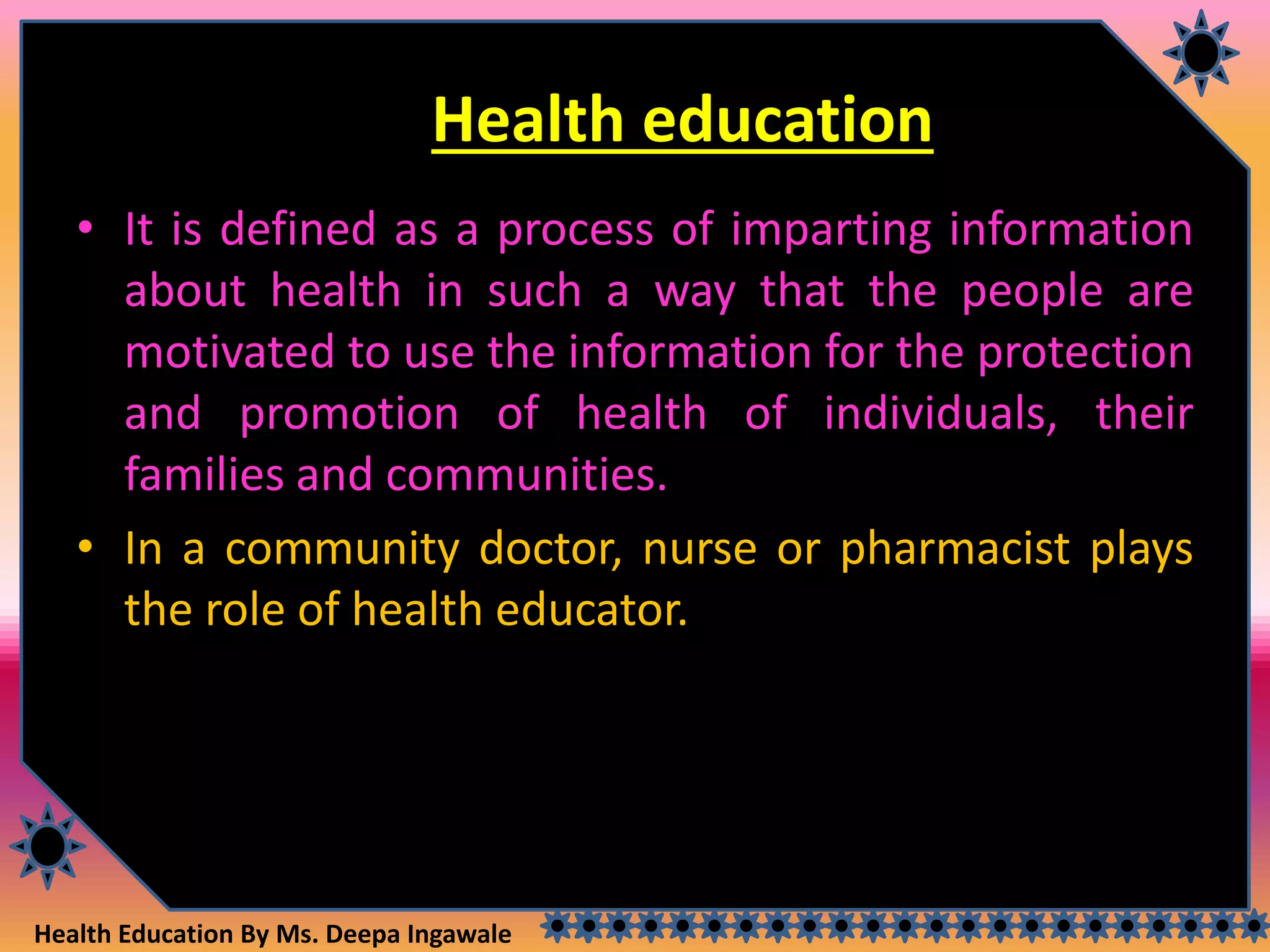 Health education ppt | PPTX