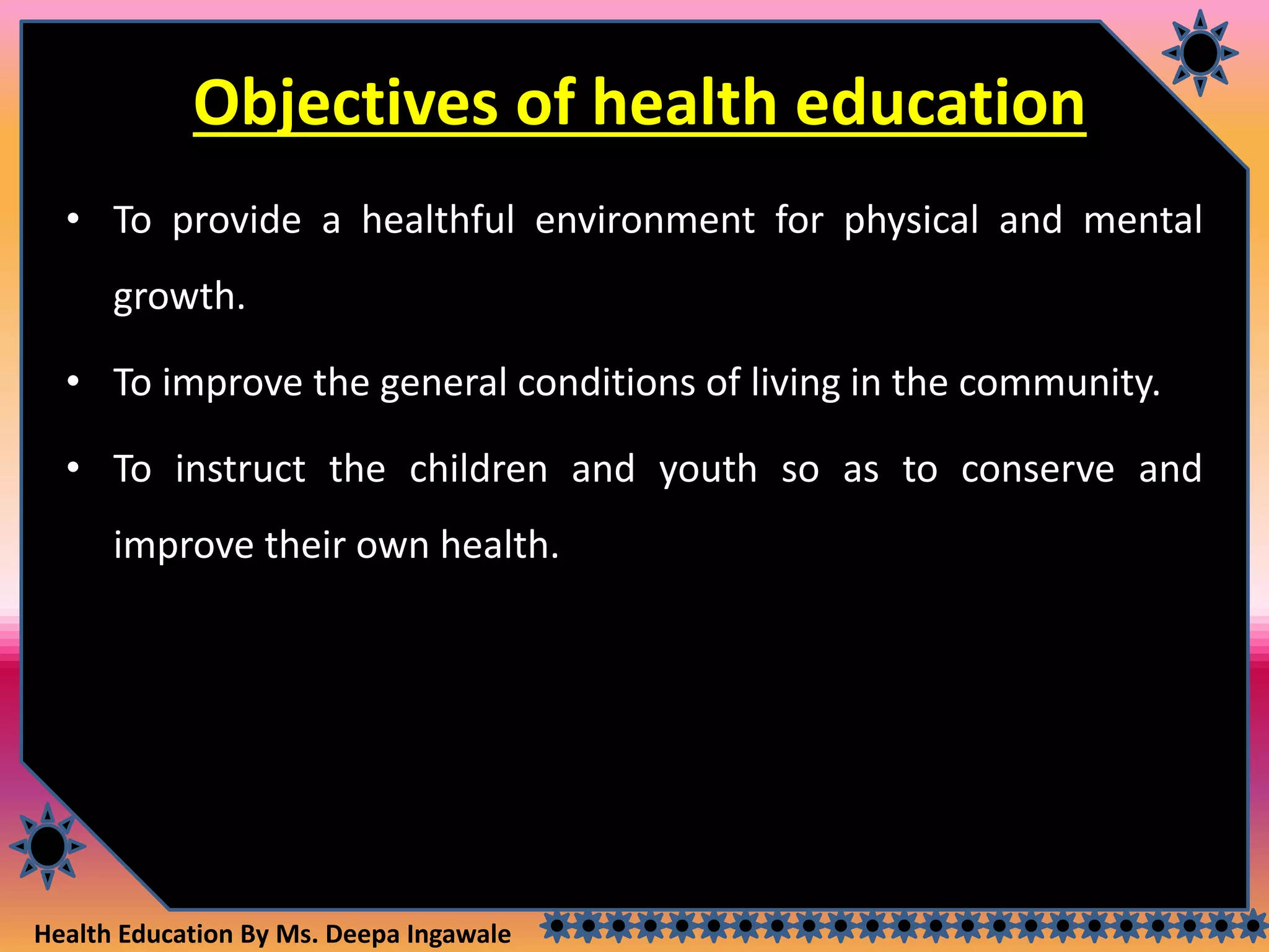 Health education ppt | PPTX | Diseases and Conditions | Medical Health