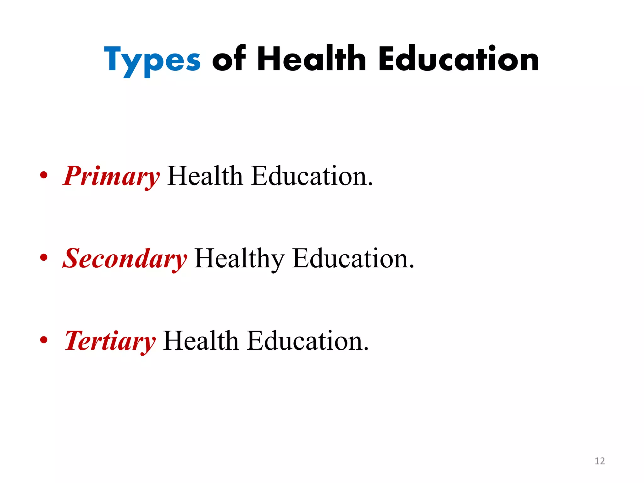 Health education principles and concepts | PPTX