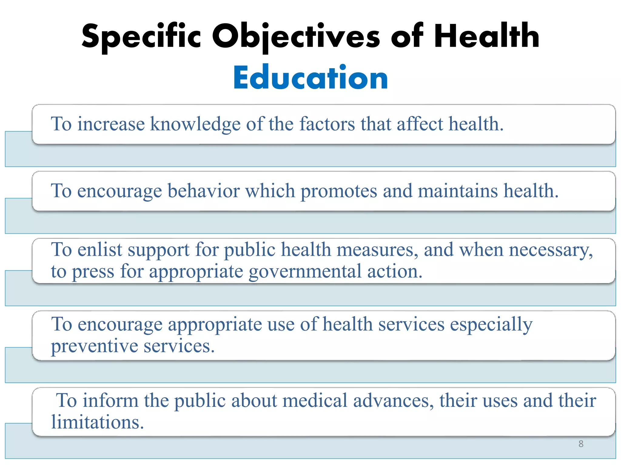 Health education principles and concepts | PPTX