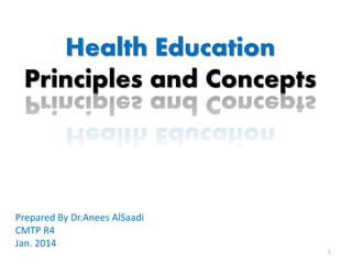 Health education principles and concepts | PPTX