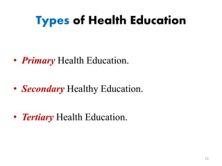Health education principles and concepts | PPTX