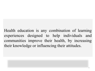 Health education principles and concepts | PPTX
