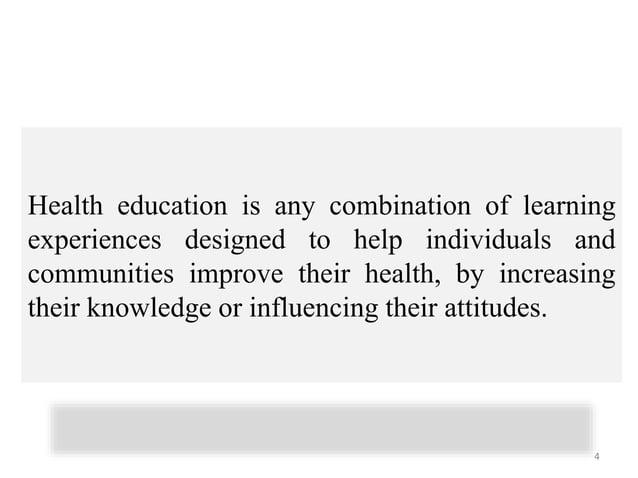 Health education principles and concepts | PPTX