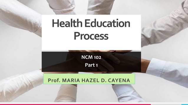 Health education process lesson 1 | PPTX