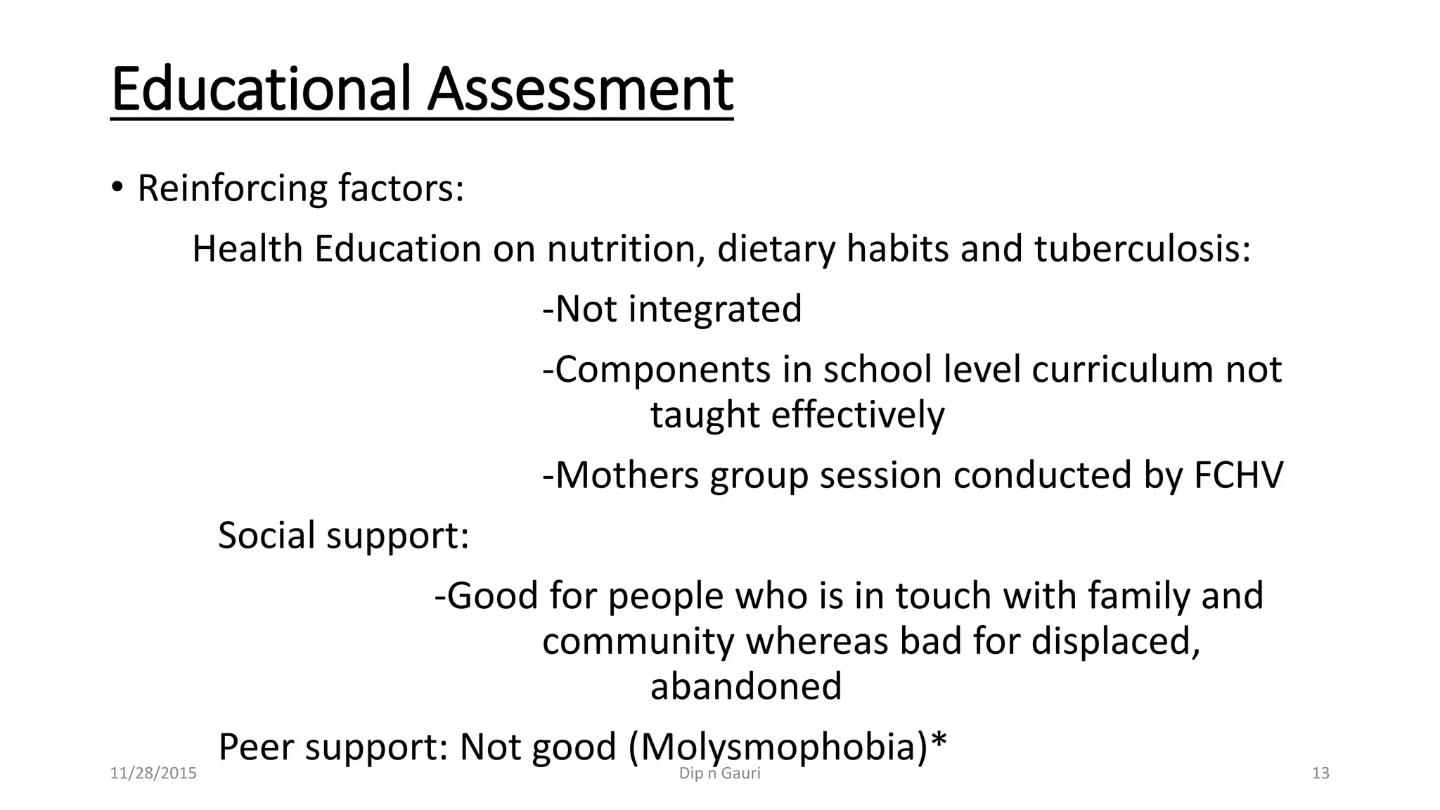 Health education program on prevention of tuberculosis | PPTX