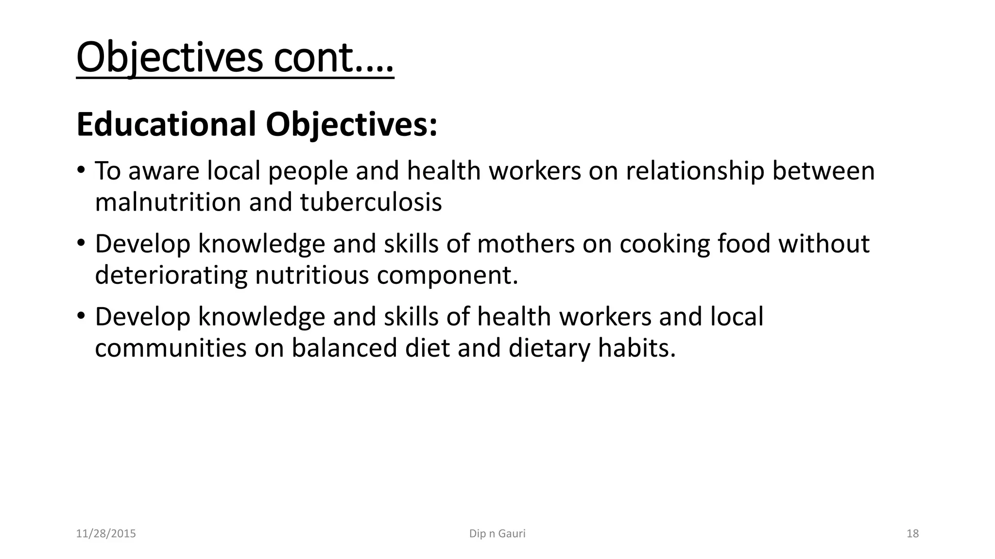 Health education program on prevention of tuberculosis | PPTX