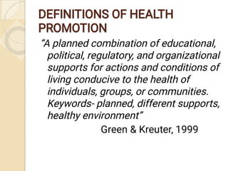 HEALTH EDUCATION and PROMOTION IN NURSING | PDF