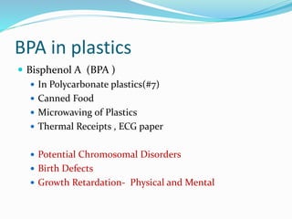 Plastics and Health | PPTX